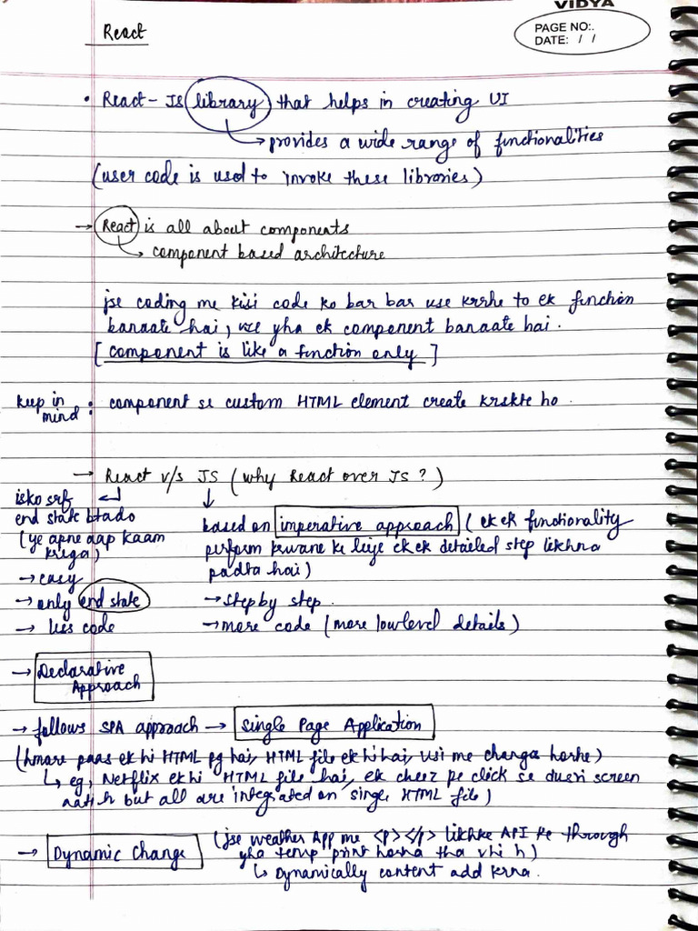 react handwritten | PDF