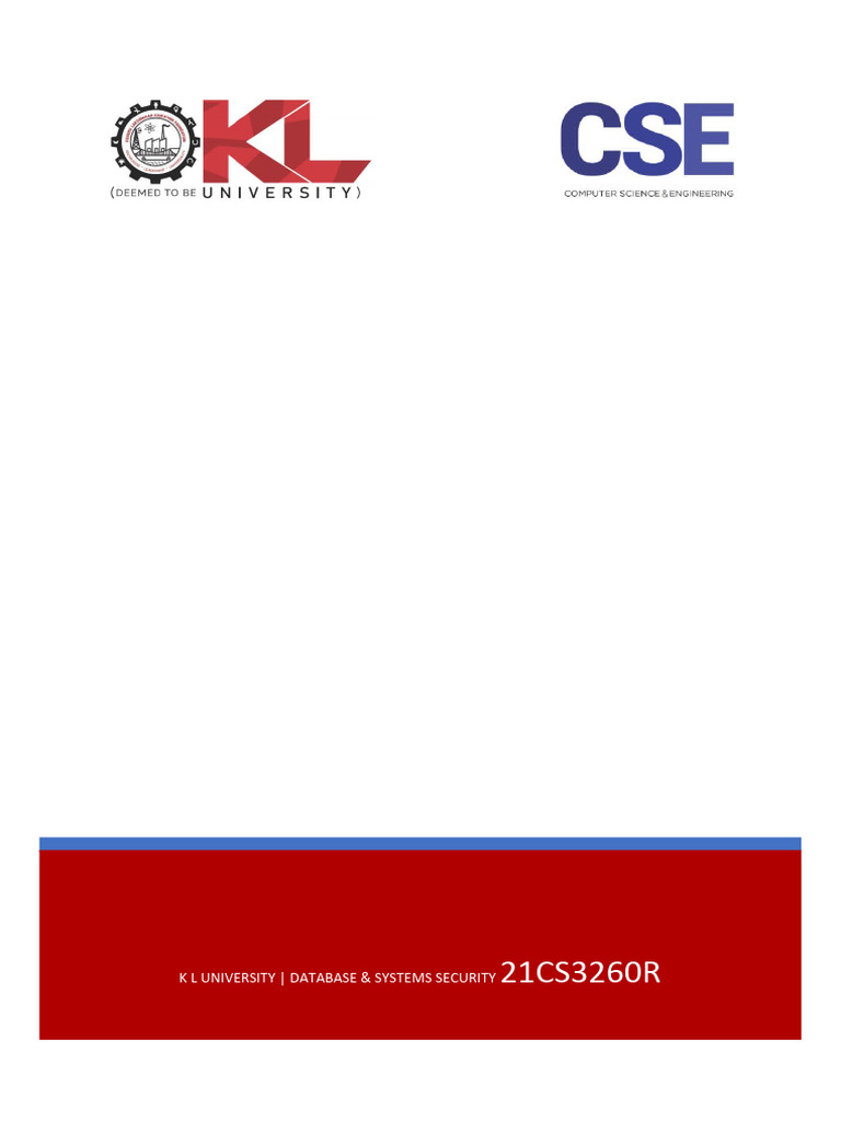 Database System Security Workbook | PDF | Databases | Password