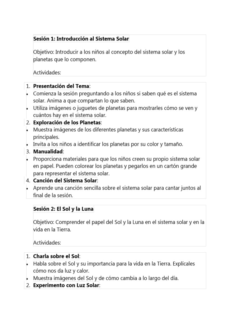 Actividades Interactivas del Sistema Solar | PDF | Luna | Sistema solar