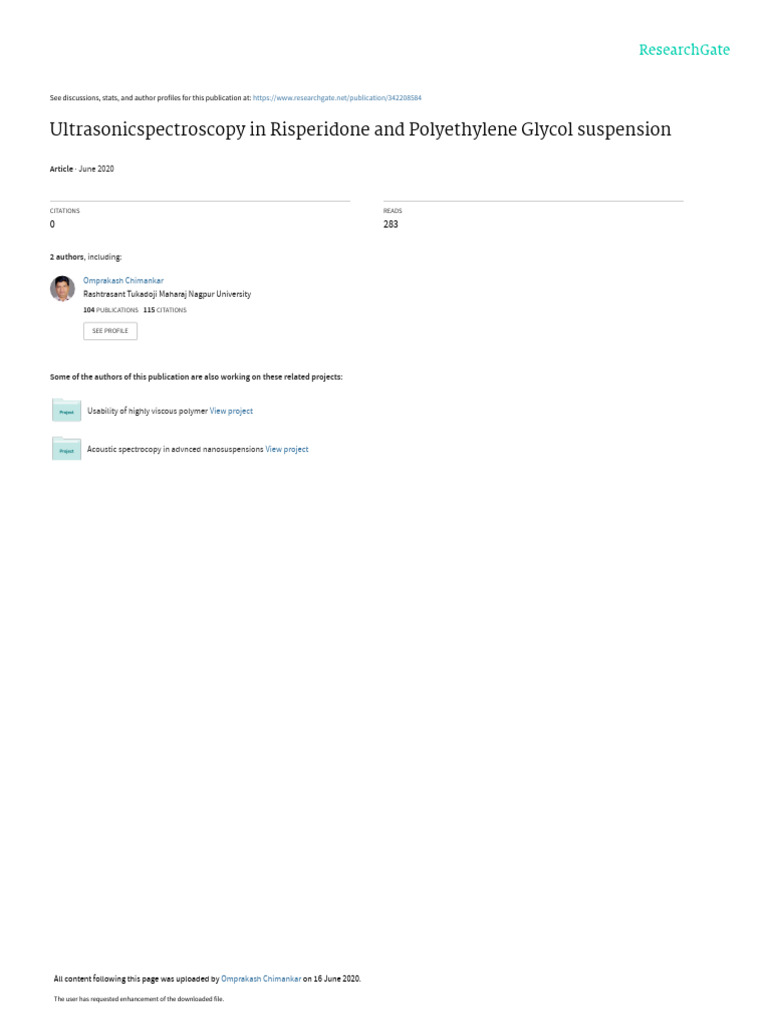 Dr. Priti Kabra Research | PDF | Polyethylene Glycol | Spectroscopy