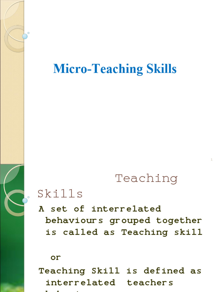 Microteaching | PDF | Teachers | Reinforcement