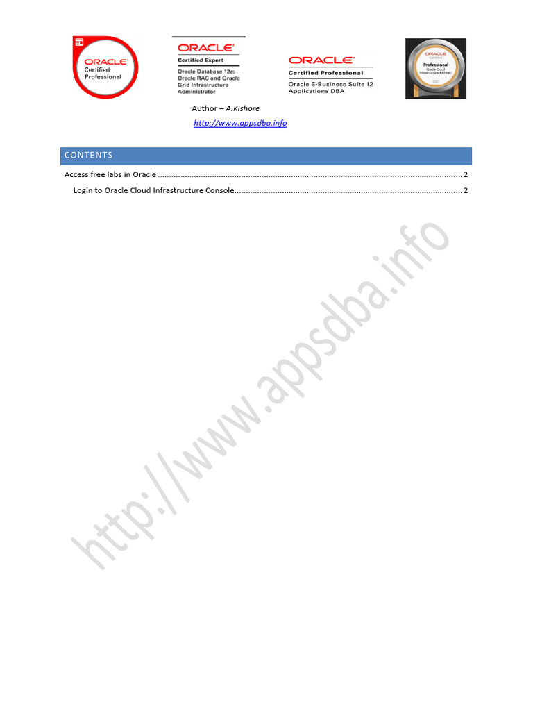 1 How+to+create+Lab+in+OCI | PDF | Login | World Wide Web