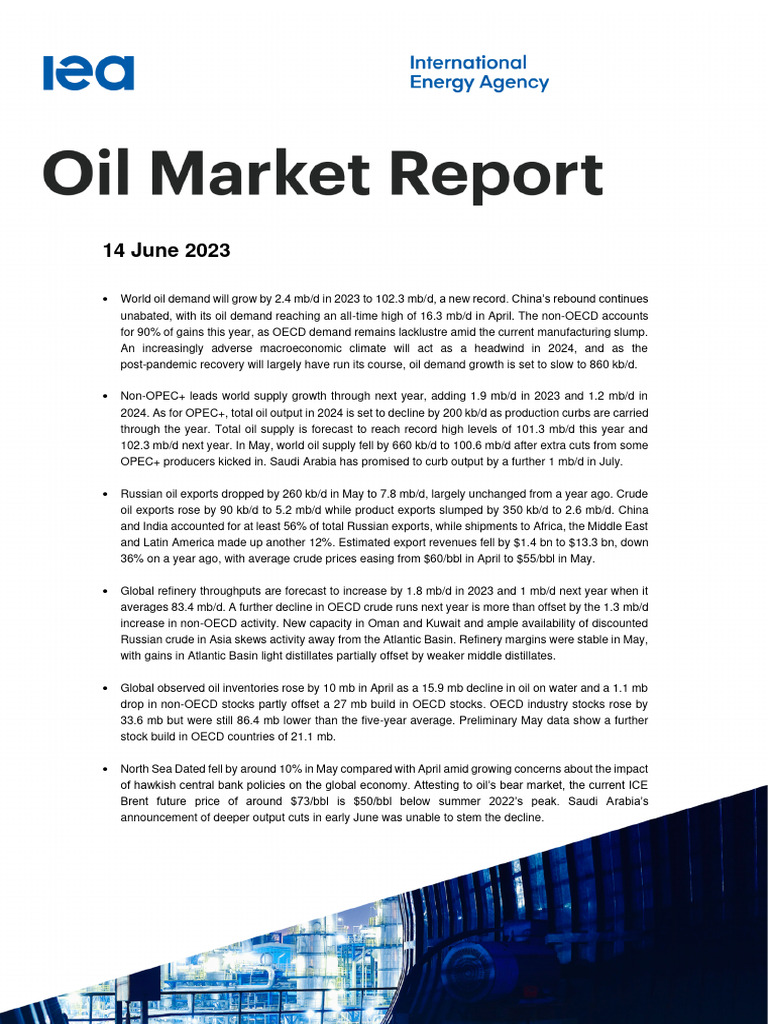 2023 Global Oil Demand and Supply Forecast | PDF | Opec | Petroleum