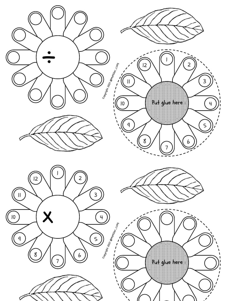 Multiplication and Division Flowers | PDF