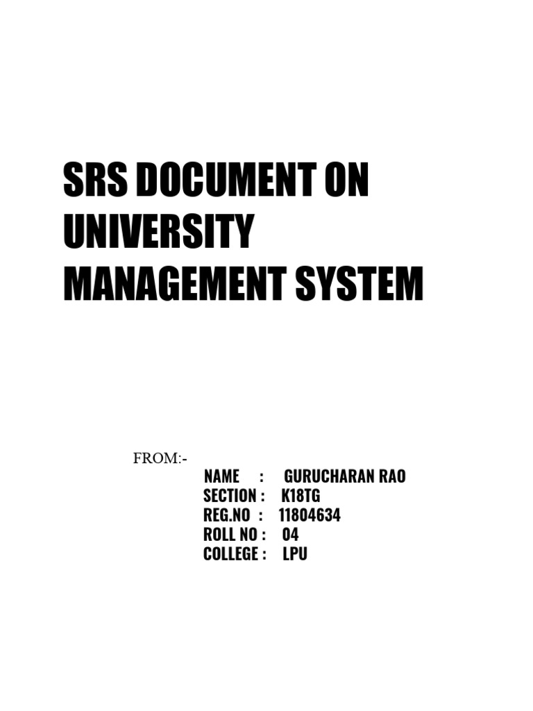 SRS Documentation | Download Free PDF | User (Computing) | Login