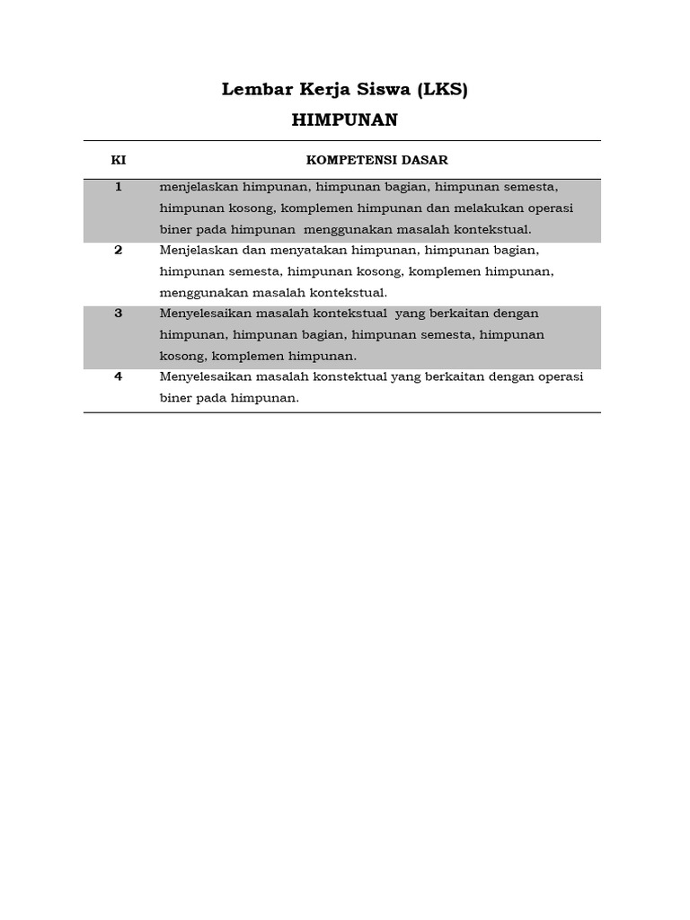 Contoh LKPD Matematika Kelas VII Materi | PDF | Metode & Bahan Ajar