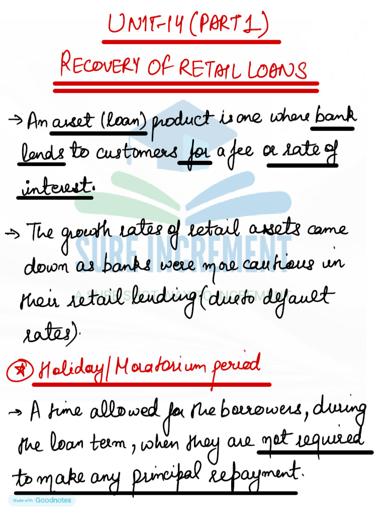 Unit14-P1-Recovery of Retail Loans | PDF | Loans | Interest