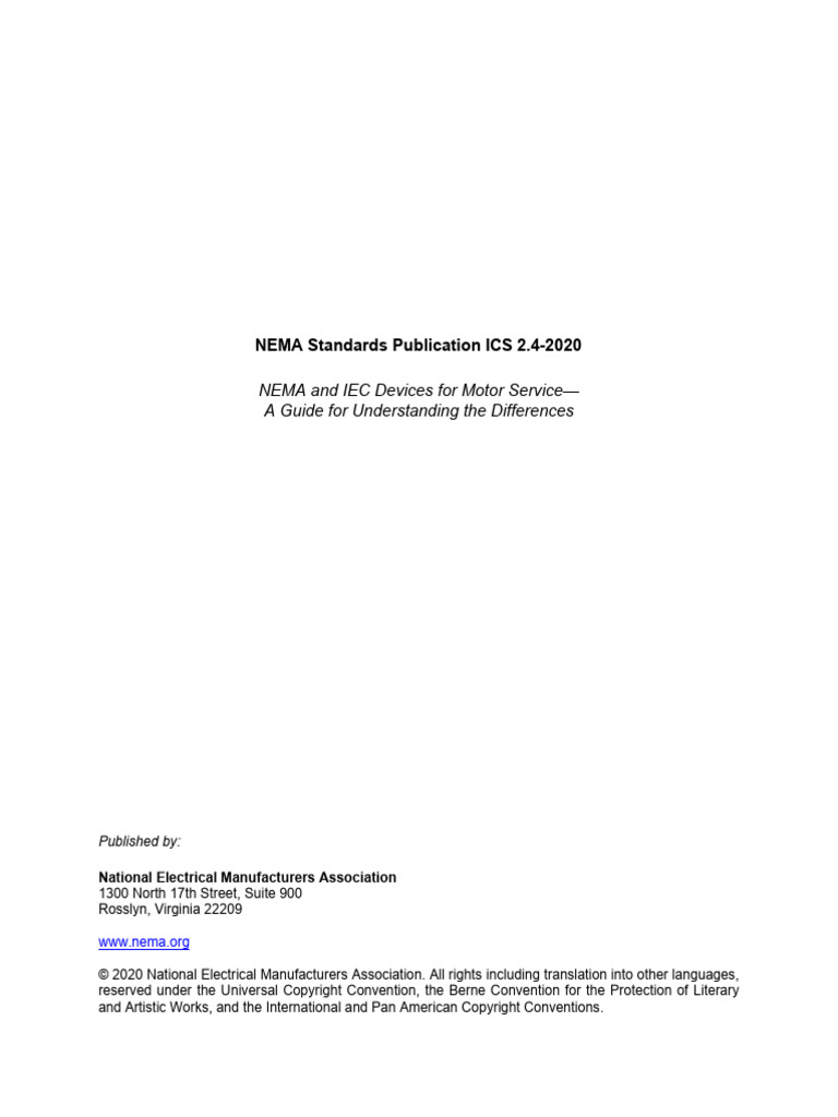 Nema Ics 2.4-2020 Watermarked - 2024-04-09 | PDF | Relay | Electrical ...
