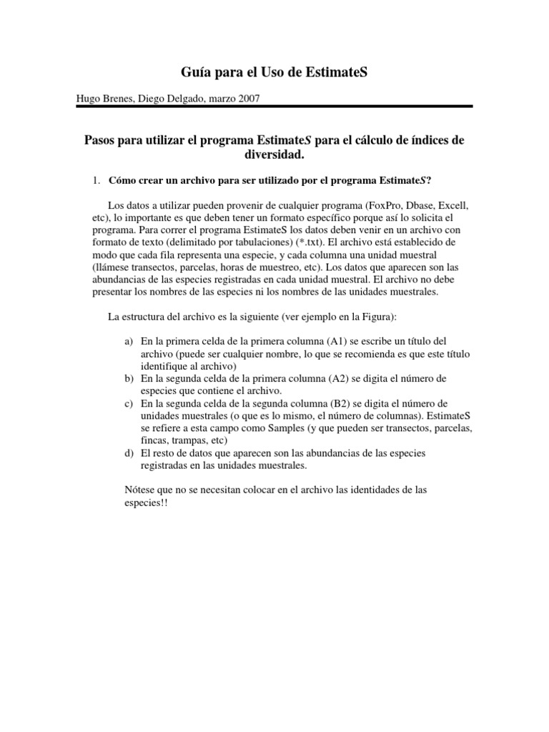 Guia Uso Estimates Actualizado | PDF | Archivo de computadora | Point ...
