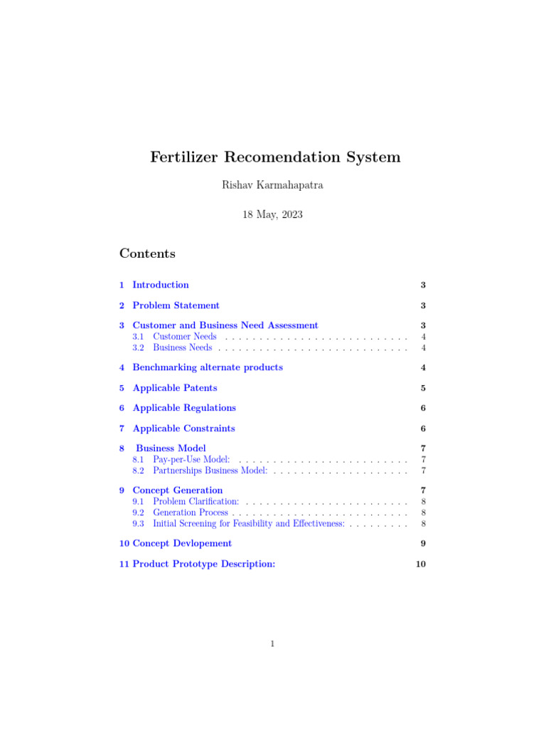 Fertilizer_Recommendation_system_Rishav | PDF | Agriculture | Machine ...