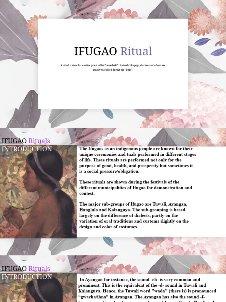 Ifugao Mumbaki Rituals Overview | PDF | Rituals | Engagement