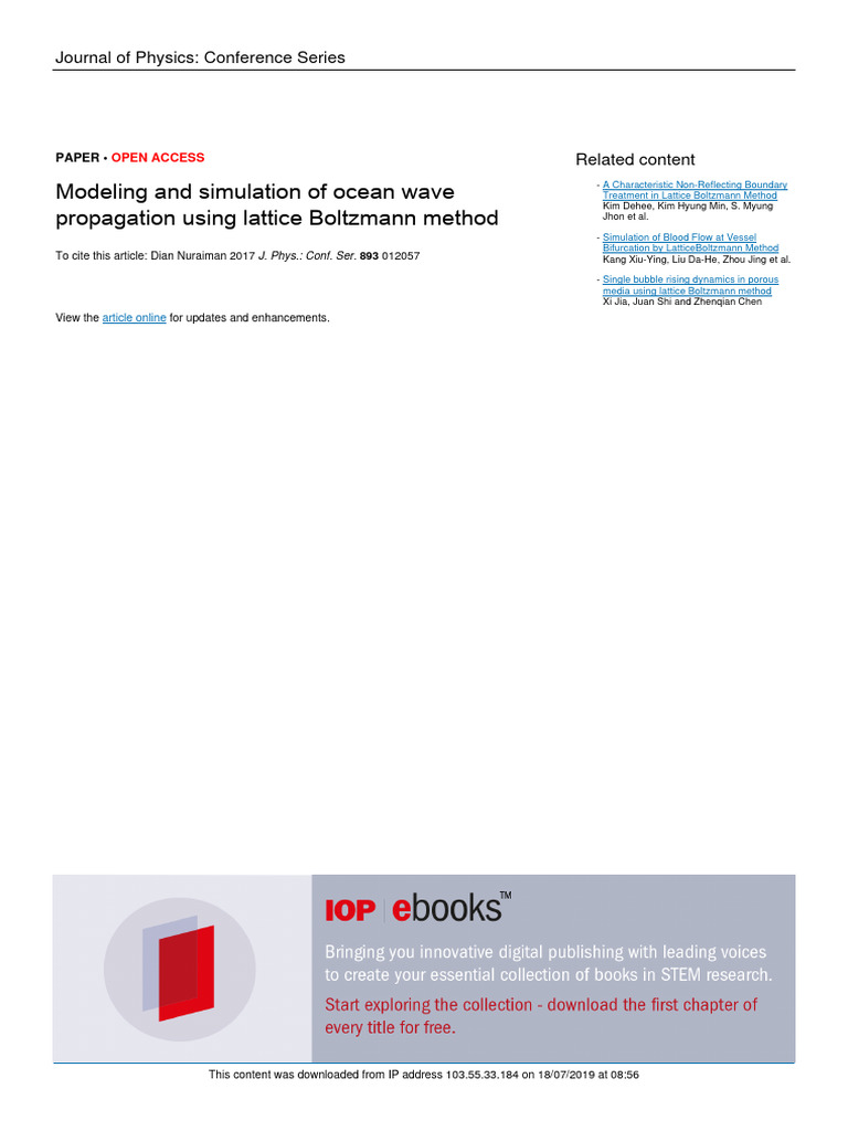 Ocean Wave Propagation Modeling LBM | PDF | Waves | Physics