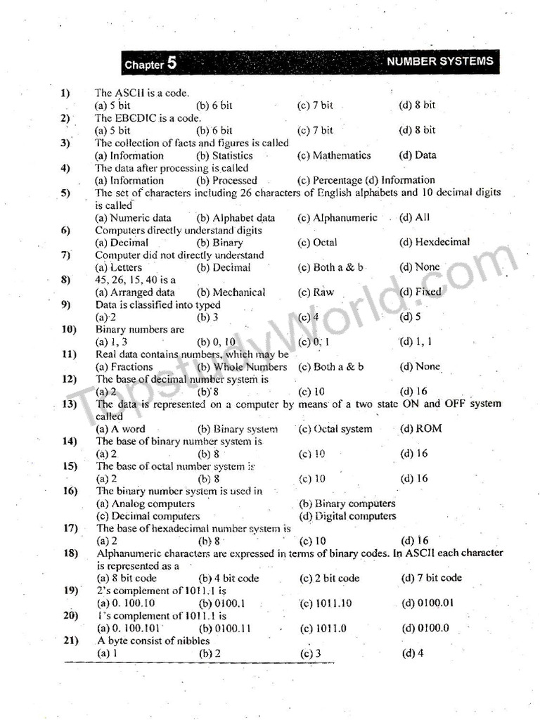 Chapter 5 Number System | PDF