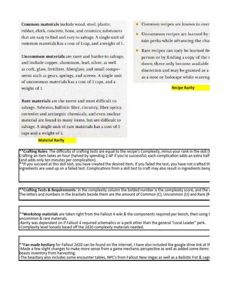 Fallout 2d20 Equipment Revamp Guide | PDF | Gun Barrel | Telescopic Sight