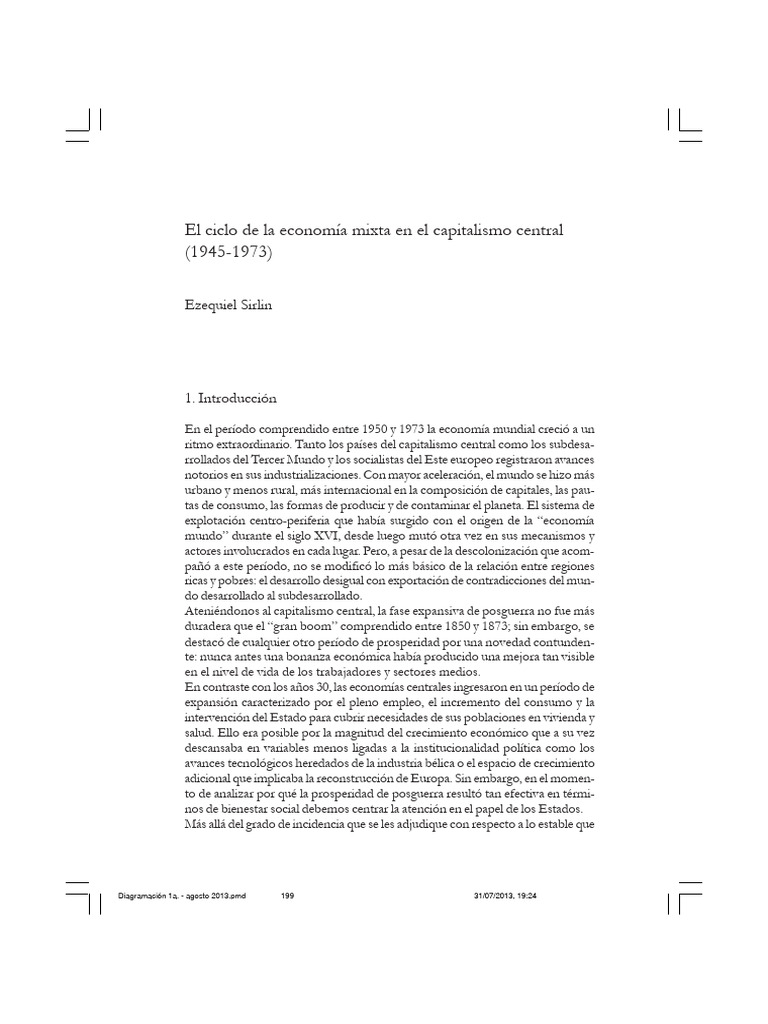 El Ciclo de La Economia Mixta Del Capitalismo Ezequiel Sirlin | Descargar gratis PDF ...