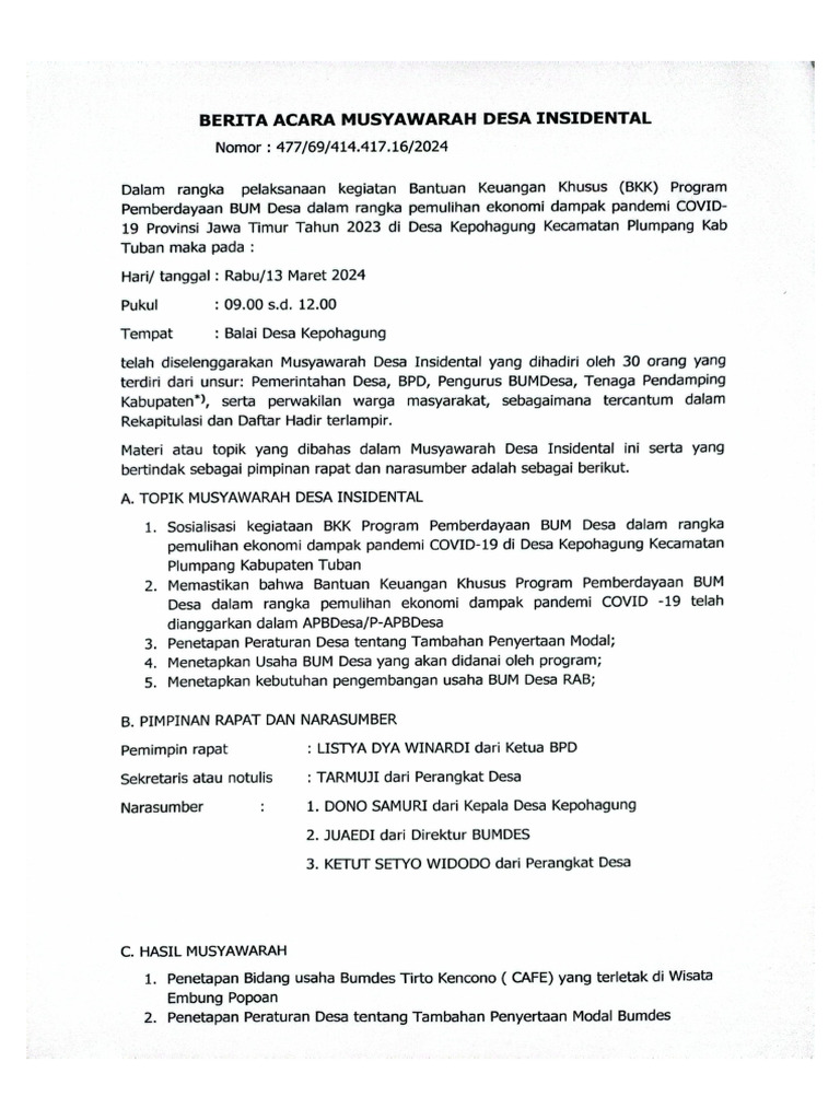 Ba Musdes Insidental | PDF