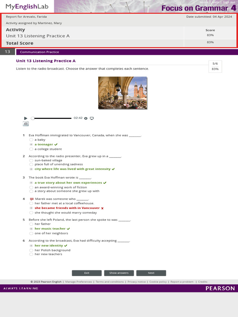 Unit 13 Listening Practice A - Mode Report - Part 5 Adjective Clauses ...
