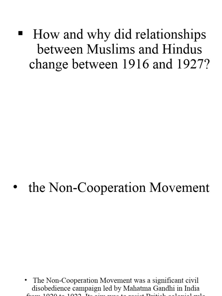 Chapter 6 Non Cooperation Movement | PDF | British Raj | Politics Of India