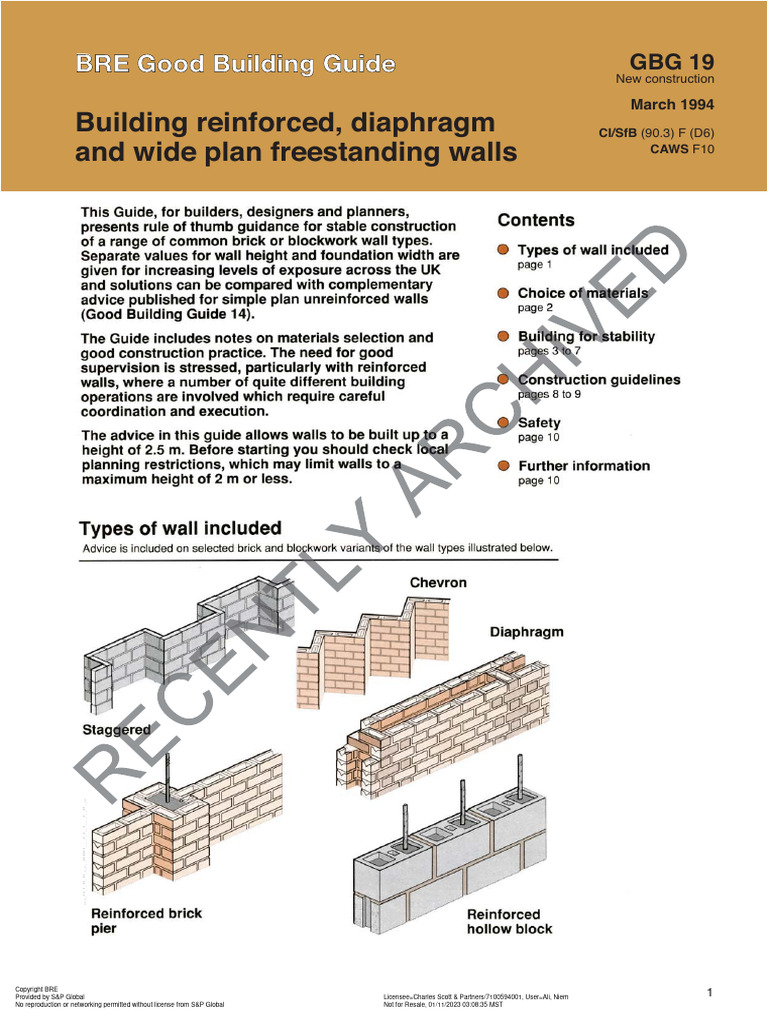 BRE Good Building Guide 19 - Building Reinforced, Diaphragm and Wide ...