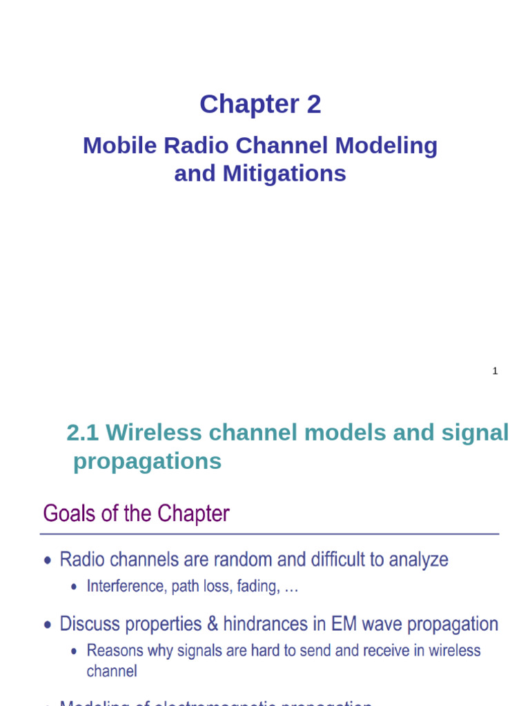 Channel Models and Mitigation PDF | Download Free PDF | Sound ...