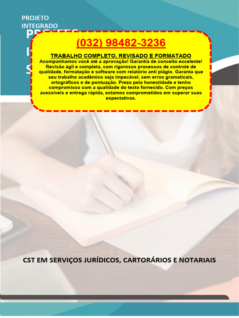 Resolução - (032 98482-3236) - Projeto Integrado - CST em Serviços ... Resolução - (032 98482-3236) - Projeto Integrado - CST em Serviços ...