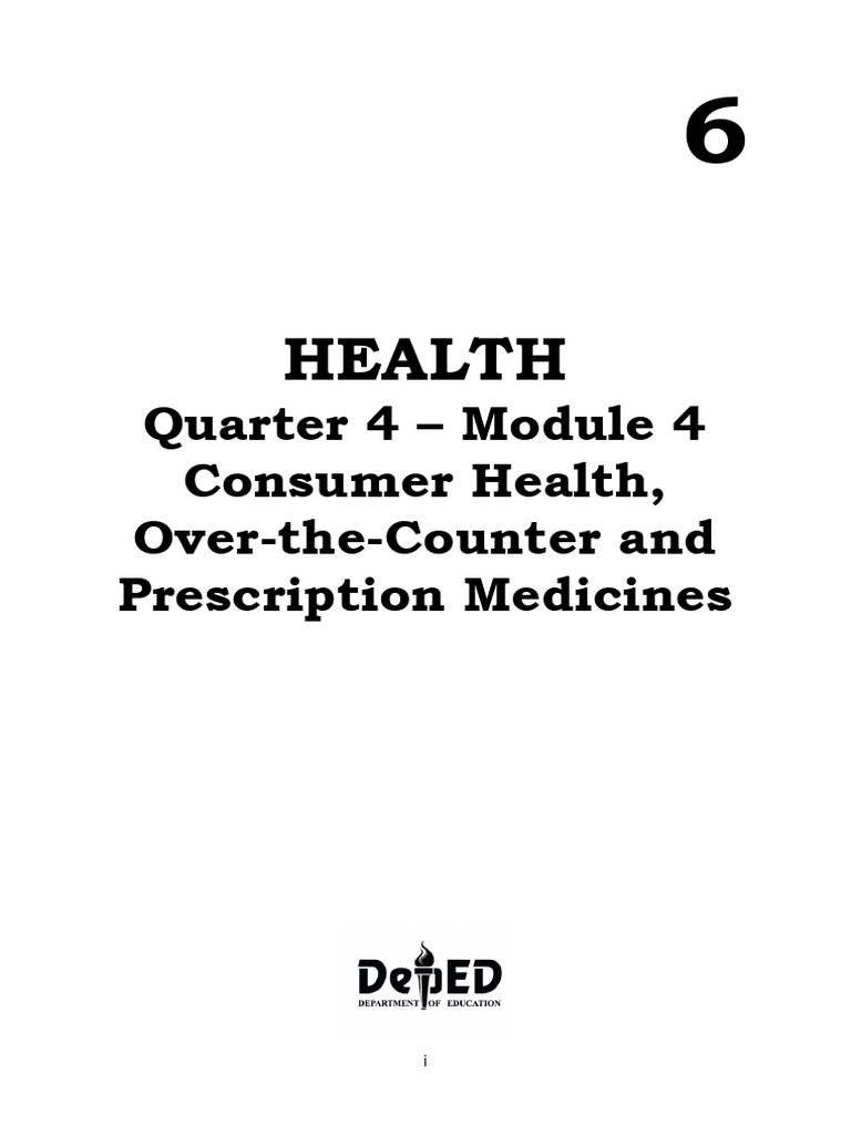 Health 6 Q4 Module 4. Final 1 | Download Free PDF | Over The Counter ... Health 6 Q4 Module 4. Final 1 | Download Free PDF | Over The Counter ...