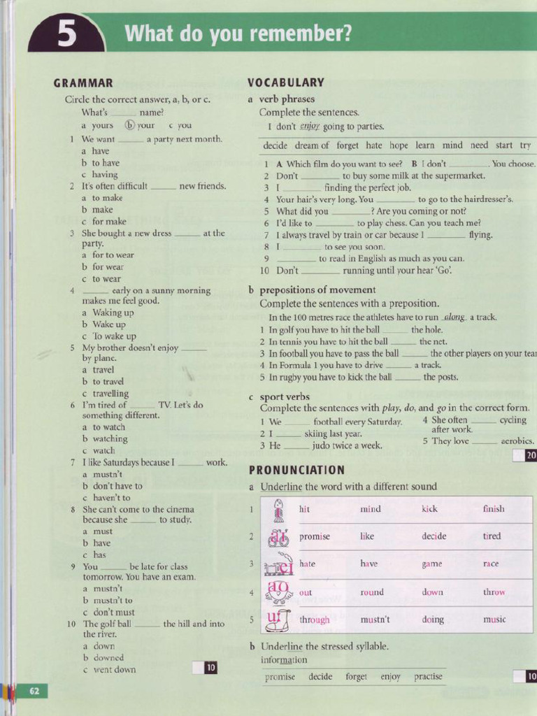 Unit 5 Revise and Check | PDF