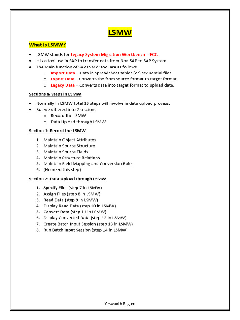 LSMW Master | PDF | Microsoft Excel | Icon (Computing)