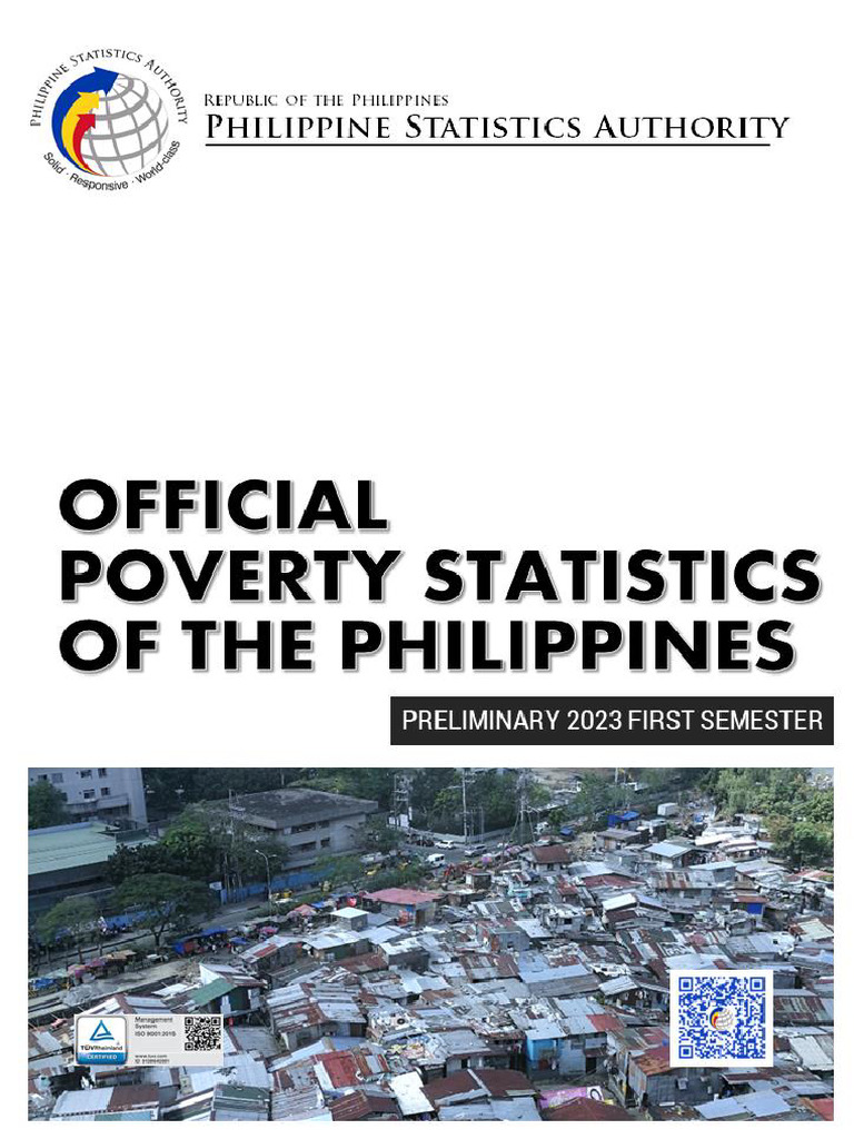 2023 1st Sem Official Poverty Statistics Report | PDF | Economies | Wealth