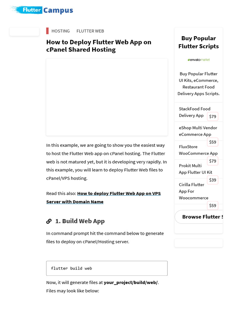 How To Deploy Flutter Web App On Cpanel Shared Hosting | PDF | World Wide Web | Internet & Web