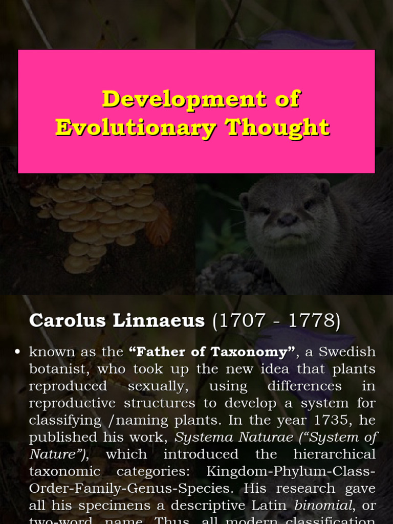 Evolutionary Thought and Key Figures | PDF | Species | Natural Selection