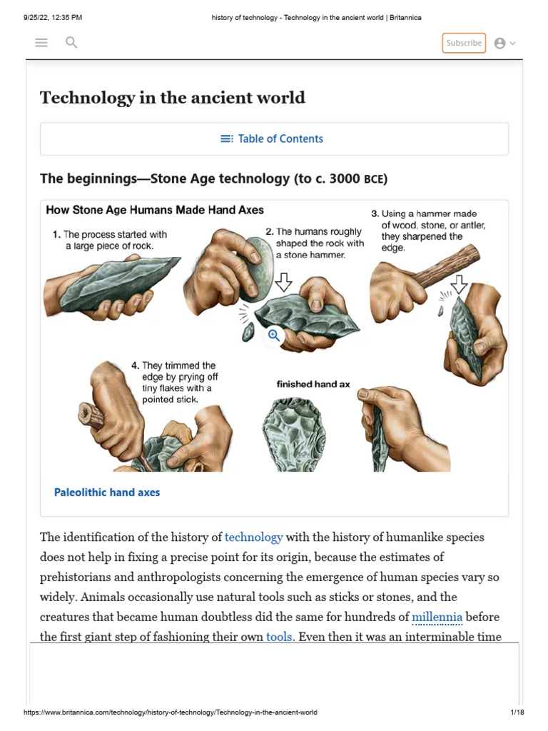 history of technology - Technology in the ancient world _ Britannica ...
