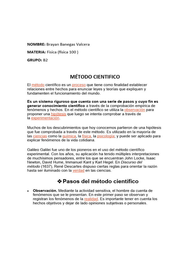 Metodos Cientificos | PDF | Método científico | Hipótesis