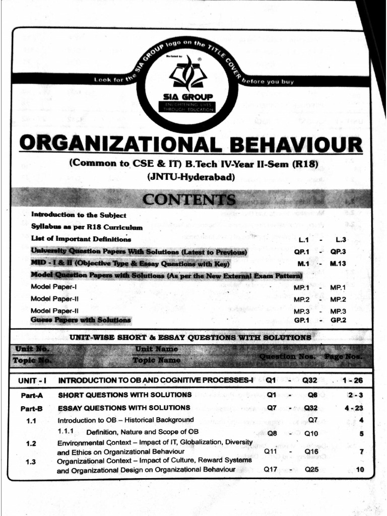 Ob Spectrum Organizational Behaviour | PDF