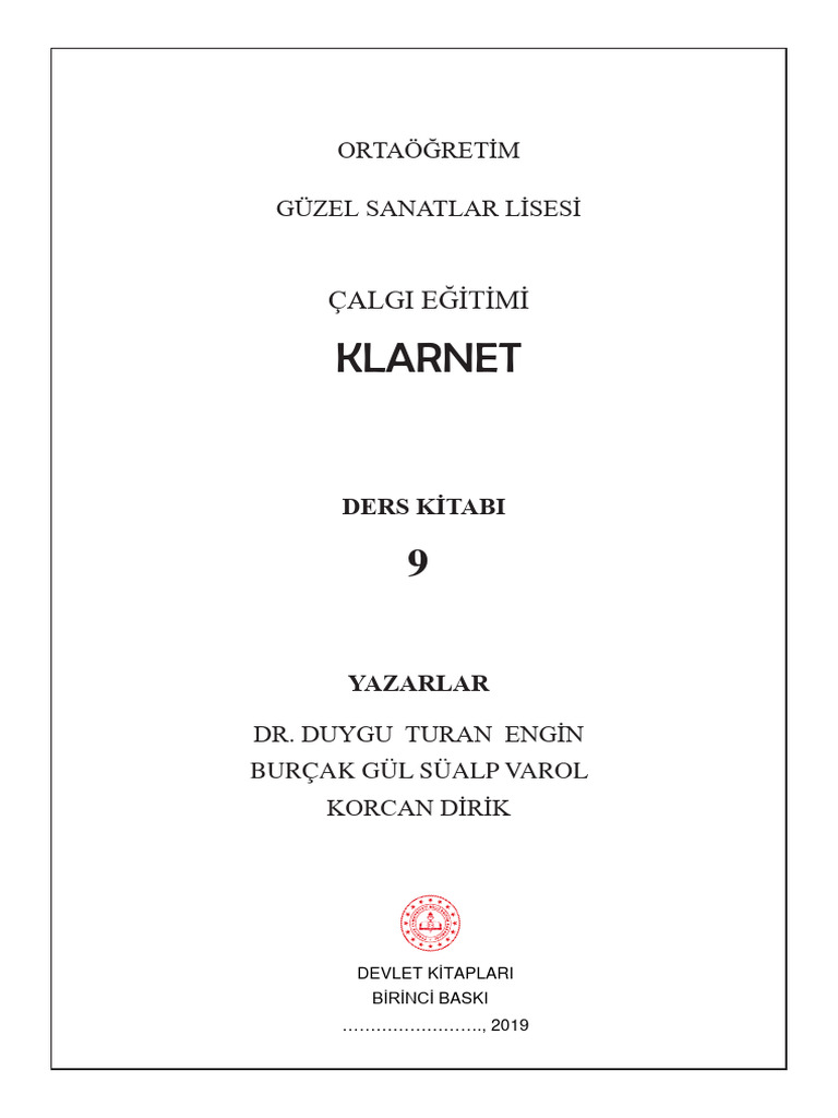Klarnet Meb 9. Sınıf | PDF