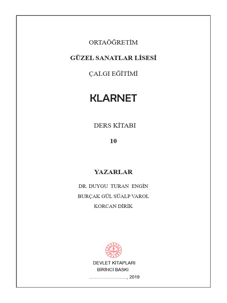 Klarnet Meb 10. Sınıf | PDF