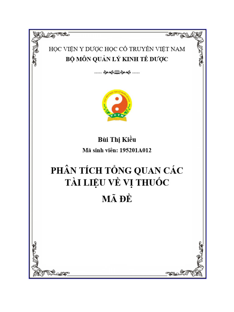 A012 Bùi Thị Kiều Tiểu luận NCKH | PDF