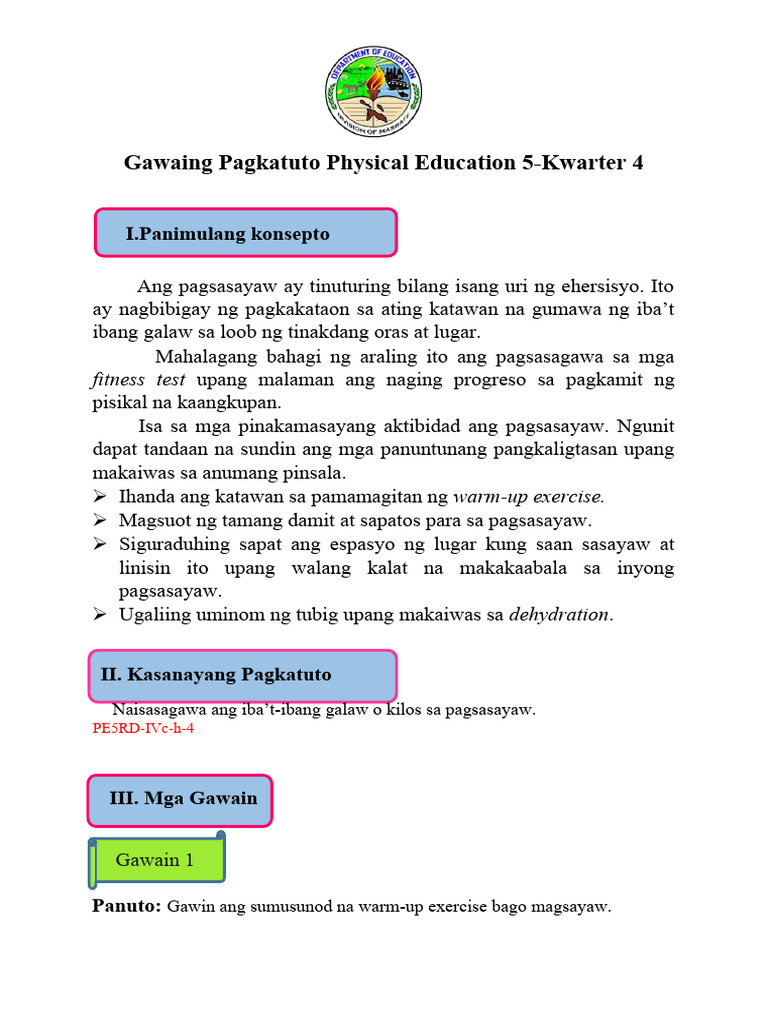 Pe5 Q4L5 | PDF