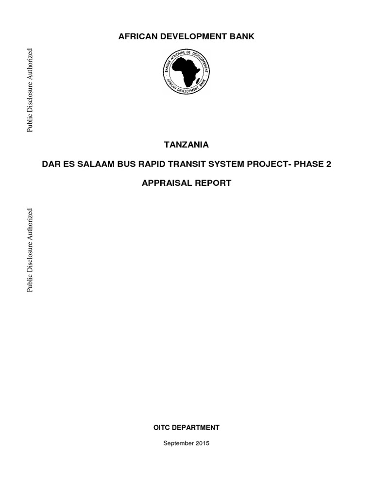 Tanzania - AR-Dar Es Salaam Bus Rapid Transit System Project - Phase 2 | PDF | Public Transport ...
