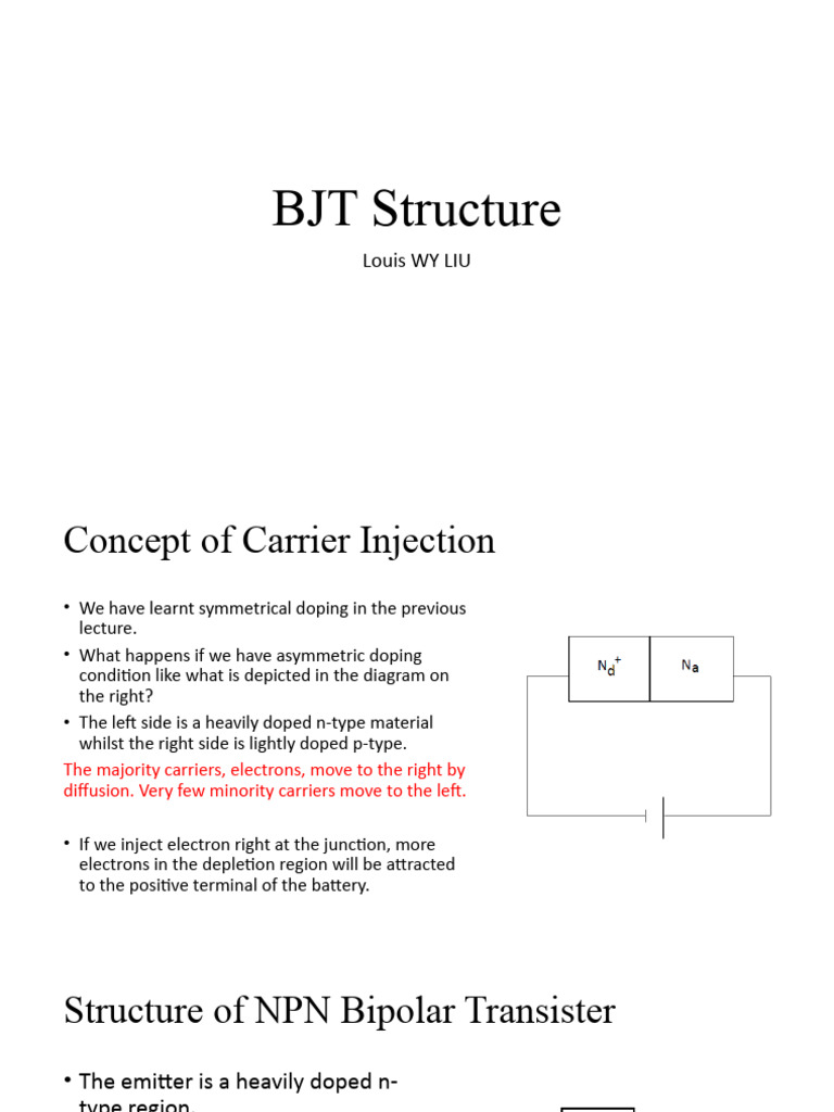 Chapter 2 - A - BJT - Structure | PDF | Bipolar Junction Transistor | P ...