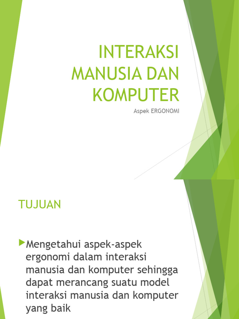 Interaksi Manusia Dan Komputer: Aspek Ergonomi | PDF