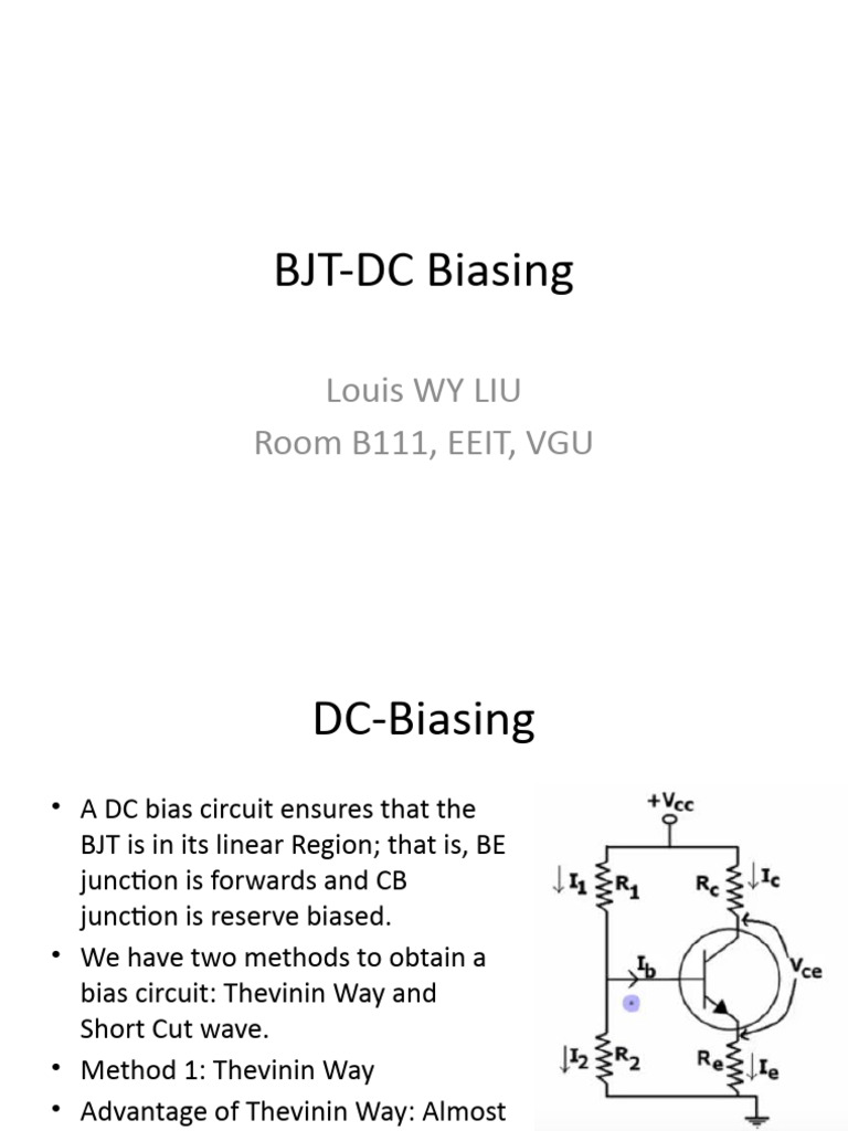 Chapter 2 - B - BJT - DC Biasing | Download Free PDF | Bipolar Junction ...