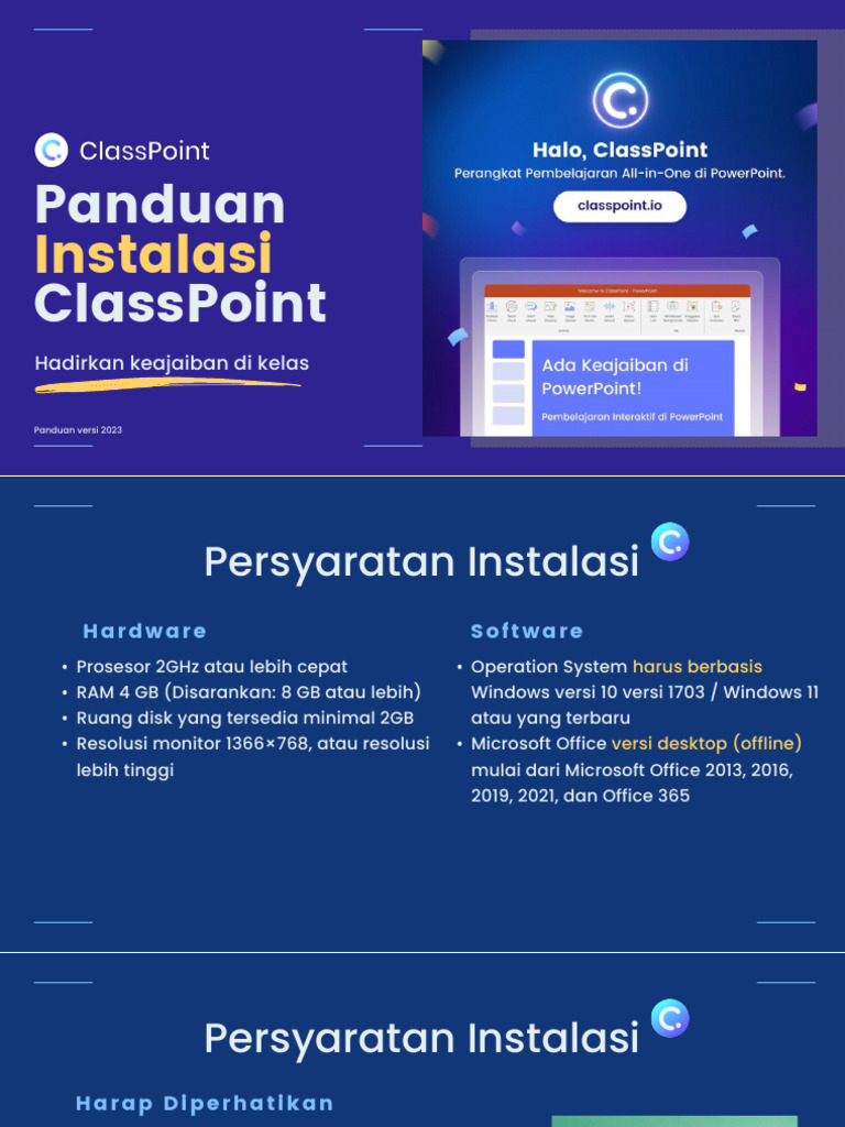 Panduan Instalasi ClassPoint - 2023 | PDF | Bisnis | Komputer