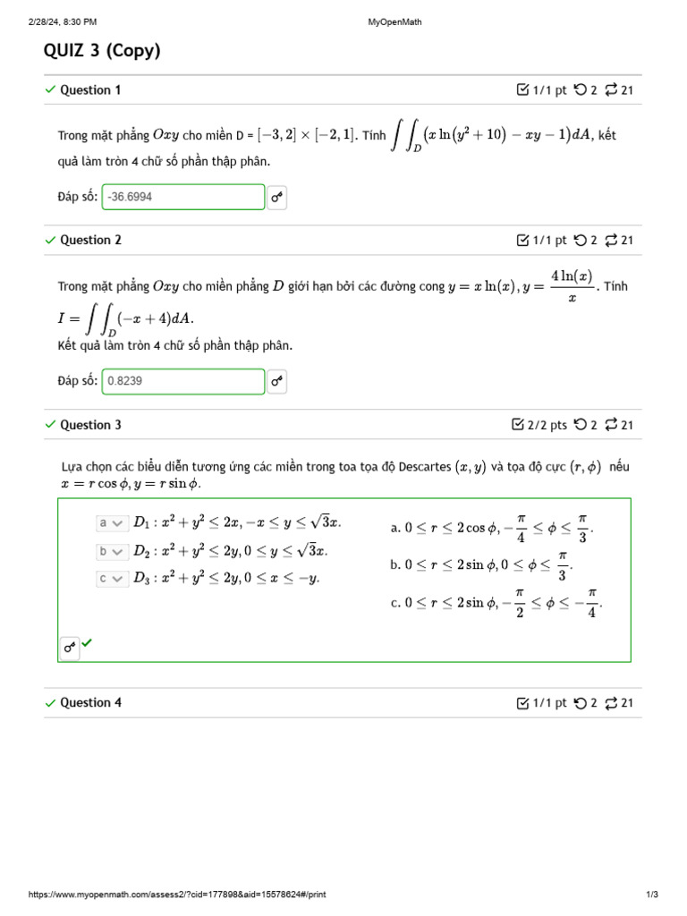 Cô Diễm Quiz 3 L19 | PDF