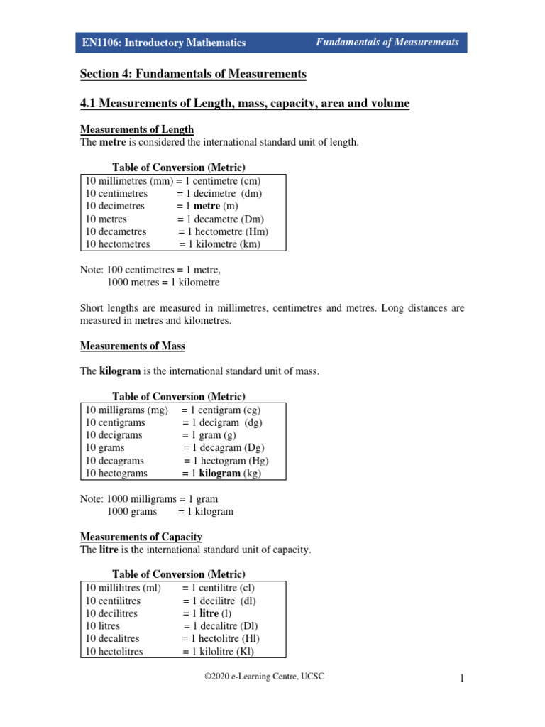 Section 4 - Fundamentals of Measurements v2 | PDF | Trigonometric ...