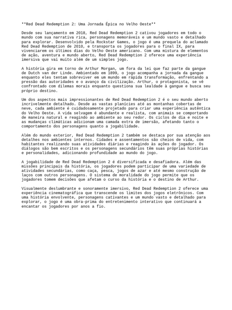 Red Dead Redemption 2 | PDF