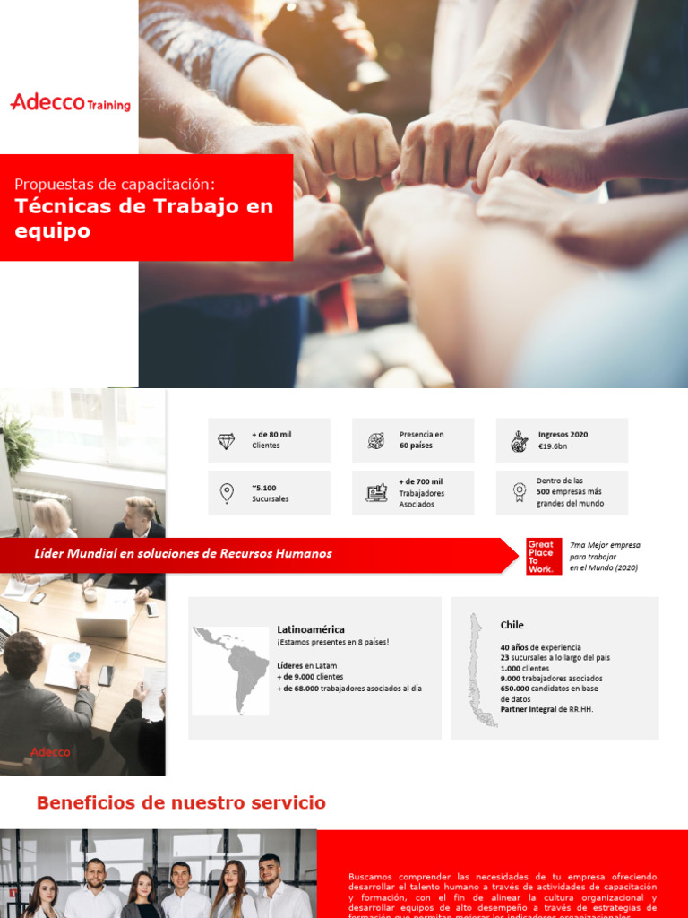 Trabajo en Equipo Adecco Training 2024 | PDF | Gestión de recursos ...