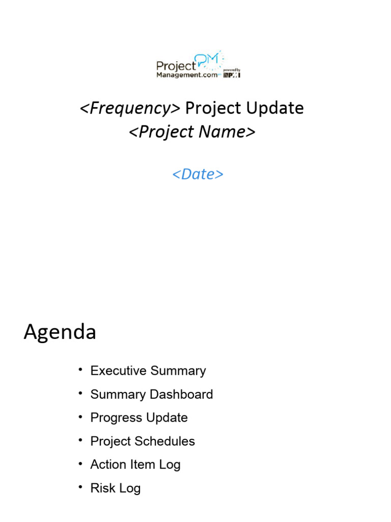 Project Status Deck Template | PDF