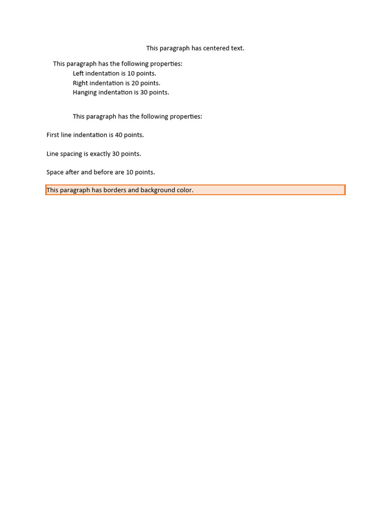 Paragraph Formatting | PDF