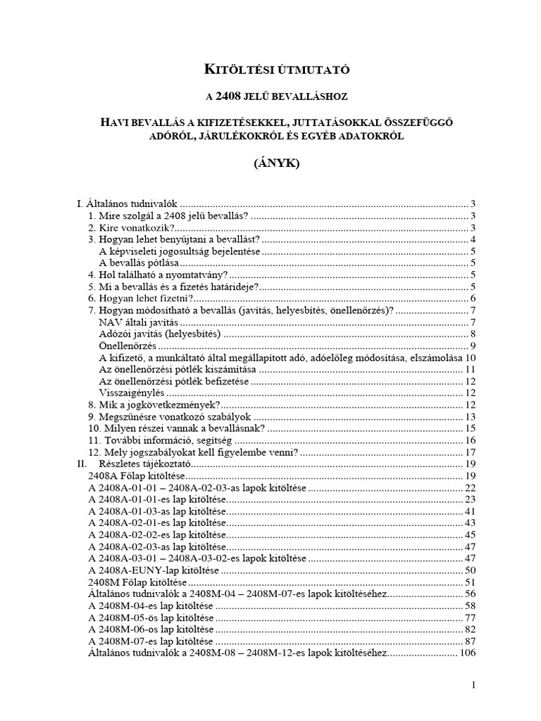 2408 Kitöltési Útmutató - 3.0 | PDF